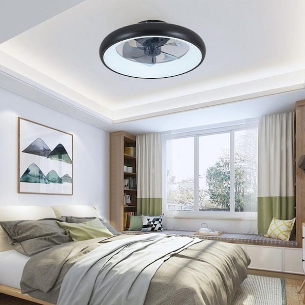 Sunpez 20 inch Black LED Ceiling Fan Light-Dimmable, APP and Remote ...