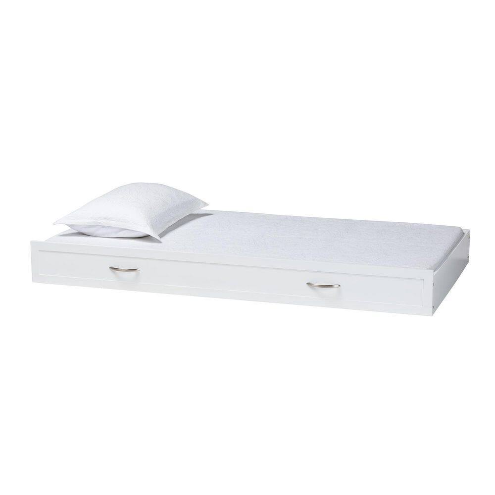 Baxton Studio Viva White Twin Trundle Daybed 222-12602-HD - The Home Depot