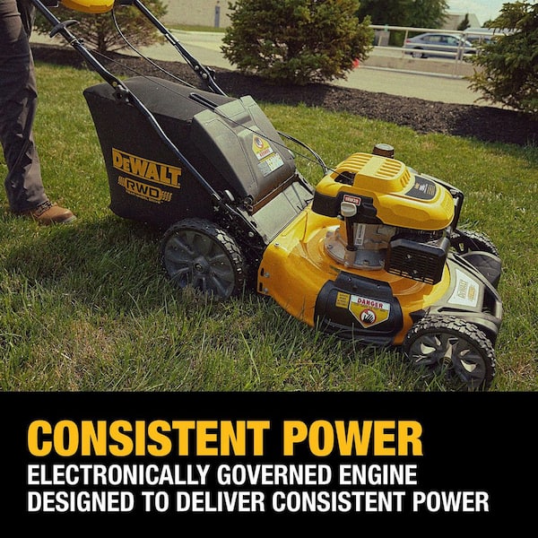 DEWALT 21 in. 196cc E-GOV Engine 3-in-1 Gas RWD Self-Propelled Lawn ...