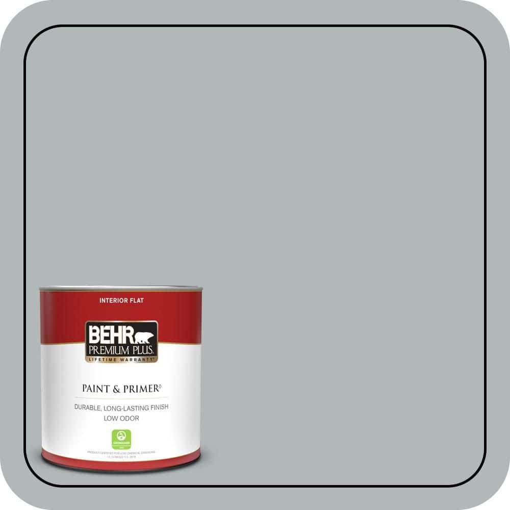 BEHR PREMIUM PLUS 1 qt. #N450-3 Meteor Shower Flat Low Odor Interior ...