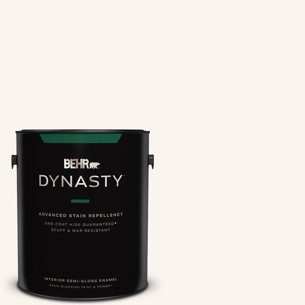BEHR DYNASTY 1 gal. #PR-W13 Crystal Cut Semi-Gloss Enamel Interior ...