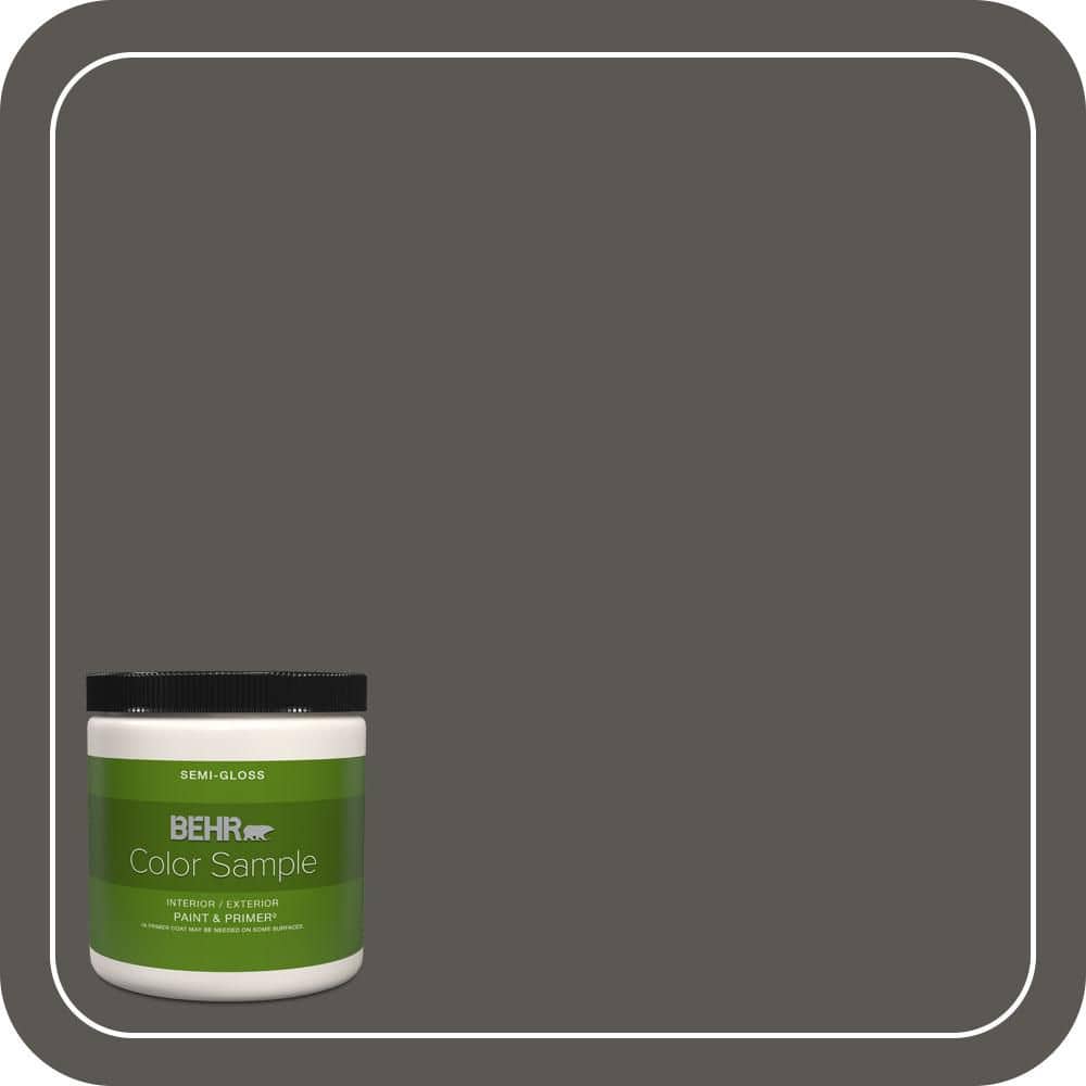 BEHR PREMIUM PLUS 8 oz. #MQ2-62 Peppery Semi-Gloss Interior/Exterior ...