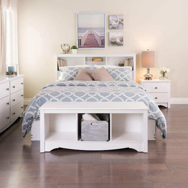 Prepac Monterey 2 Drawer White Nightstand WDC 2422 The Home Depot