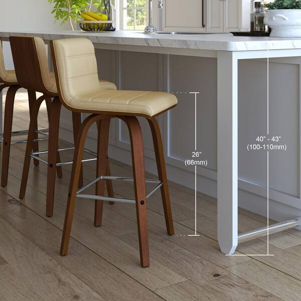 Armen living vienna faux leather stool store