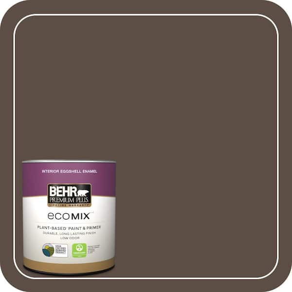 BEHR PREMIUM PLUS 1 qt. #HDC-FL15-05 Warm Pumpernickel Eggshell Enamel ...