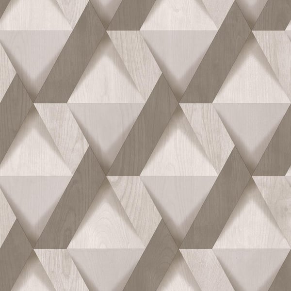 Veer Decor Modern Losange Wood Taupe Wallpaper Sample VRNO08-196W1 ...