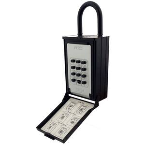 NUSET 4-Alpha Combination Key Storage Lockbox with Key-Locking Shackle ...