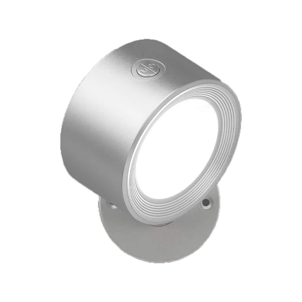 Lukyamzn Wireless 1 Light Silver LED Wall Sconce with Remote Control 2 ...