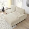 Monland 90 in. Wide Square Arm Polyester Corduroy L-Shaped Sofa ...