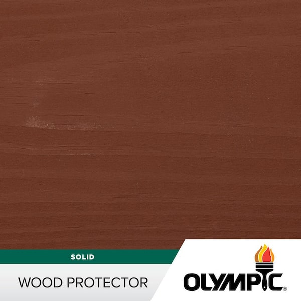 Olympic Wood Protector 1 gal. SC-1064 Port Wine Exterior Solid Stain ...