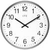 Infinity Instruments Profuse 19 in. Business Clock, Silver 14246SV-830 ...