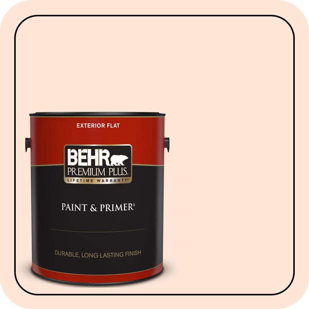 BEHR PREMIUM PLUS 1 gal. #230C-1 Winthrop Peach Flat Exterior Paint ...