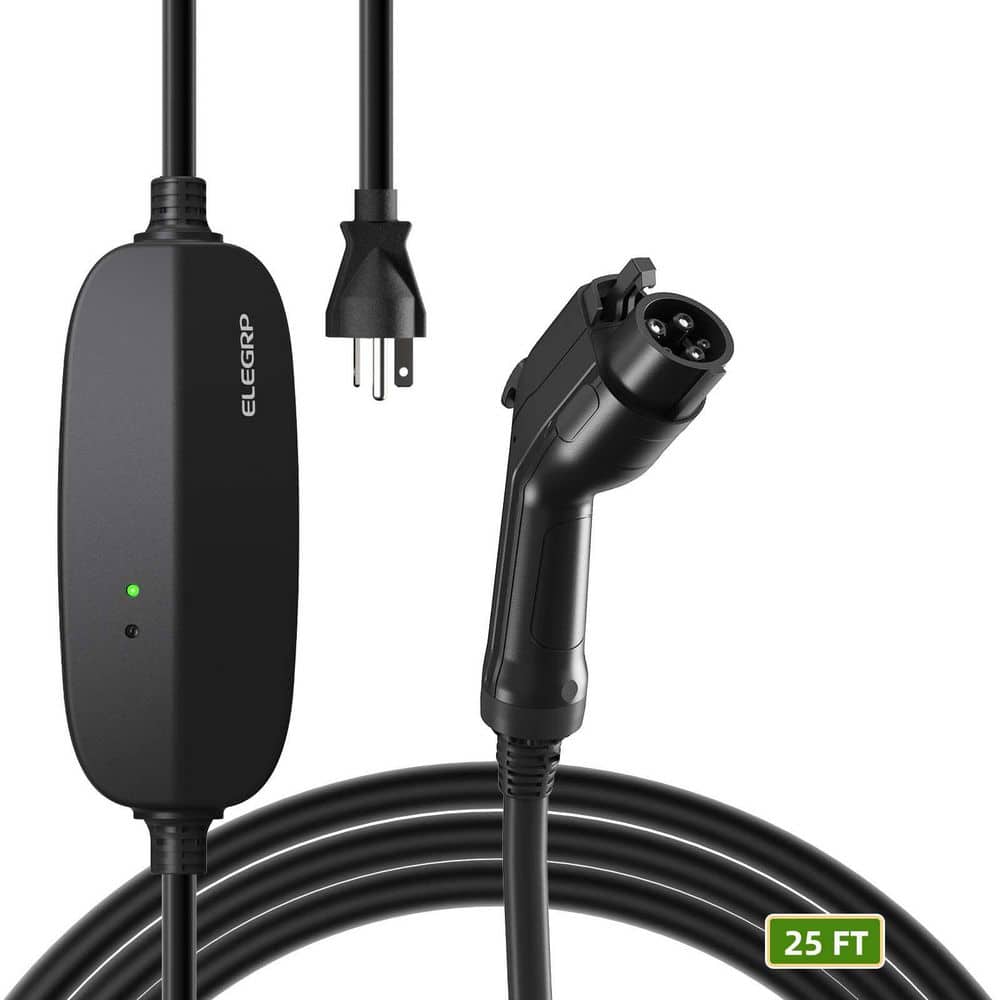 ELEGRP Level 1/2 EV Charger 16 Amp Portable Electric Vehicle Charger ...