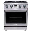 Magic Chef 30 in. 4 -Burner Slide-in Gas Range in Stainless with ...