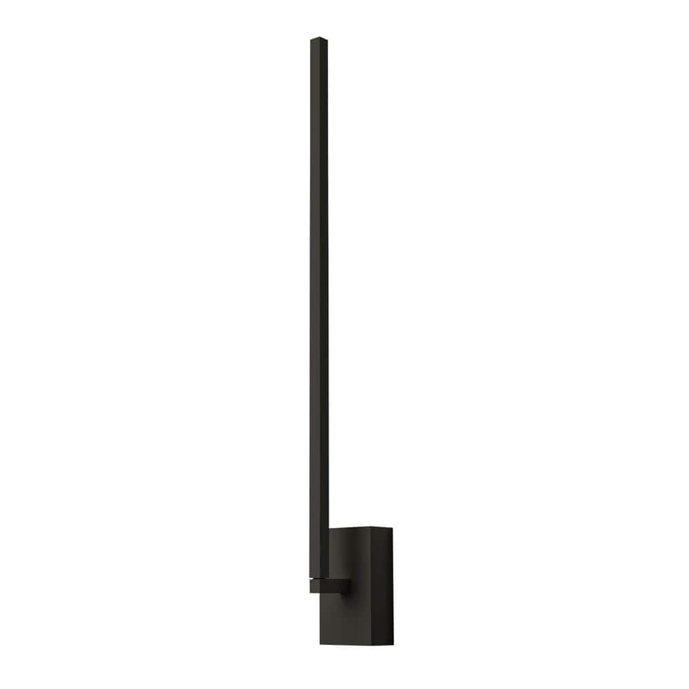 KUZCO Pandora 25-in 1 Light 20-Watt Black Integrated LED Wall Sconce ...