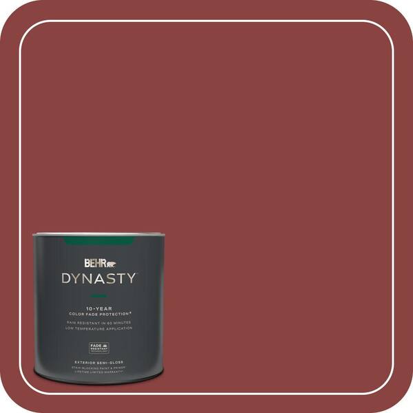 BEHR DYNASTY 1 qt. #QE-07 Country Lane Red Semi-Gloss Exterior Stain ...