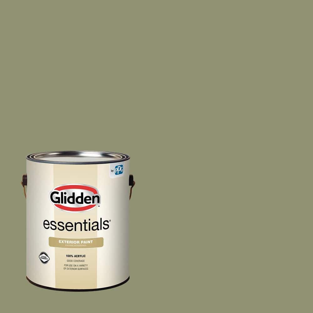 Glidden Essentials 1 gal. PPG1125-5 Hemlock Satin Exterior Paint ...