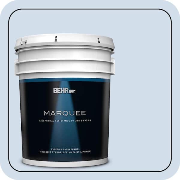 BEHR MARQUEE 5 gal. #M530-1 Ice Drop Satin Enamel Exterior Paint ...