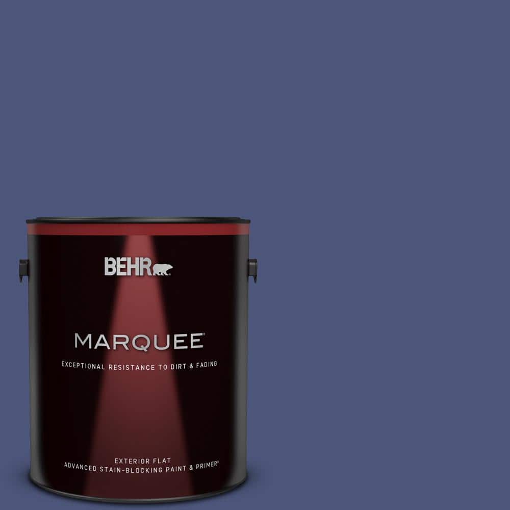 BEHR MARQUEE 1 gal. #620D-7 Deep Indigo Flat Exterior Paint & Primer ...
