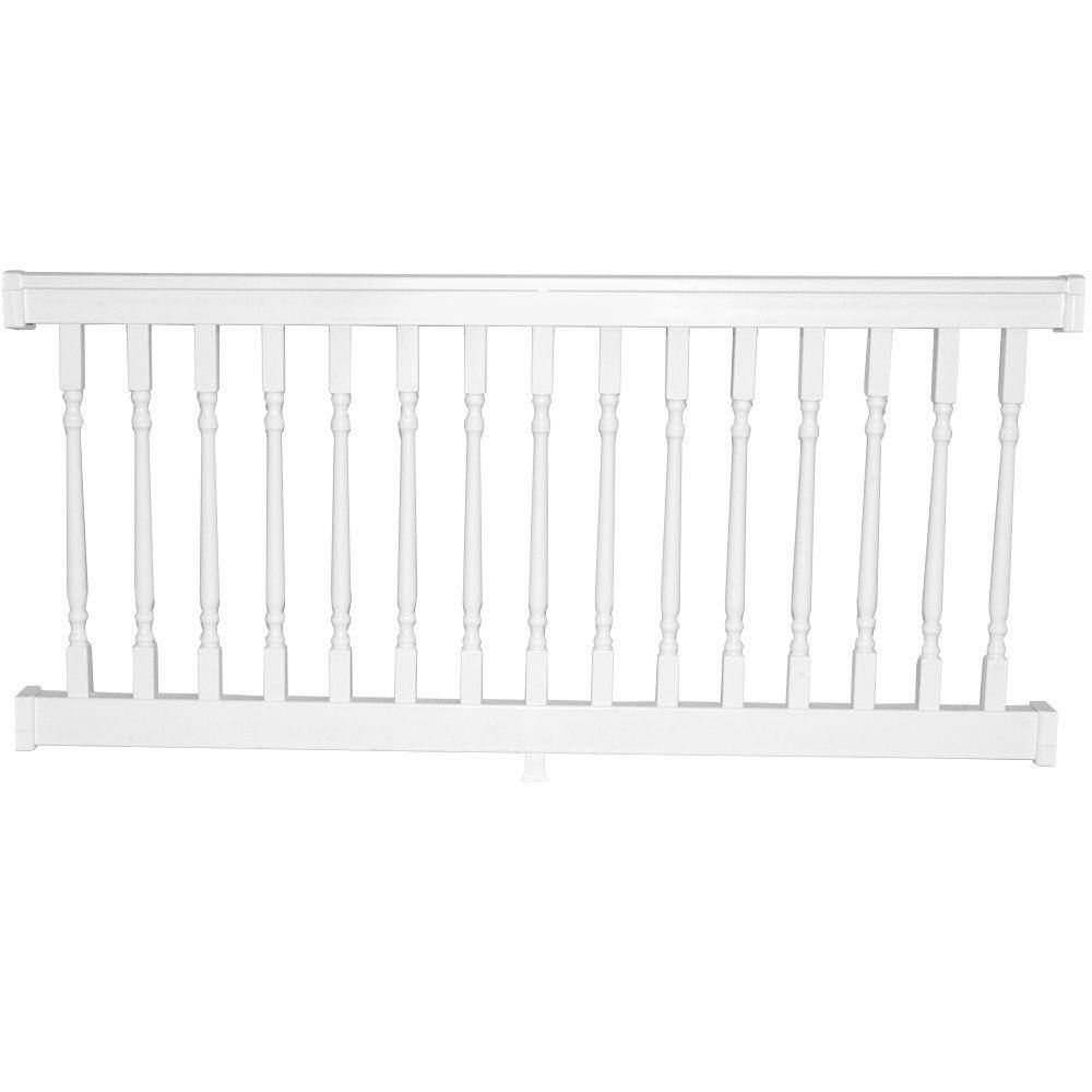 Weatherables Delray 3.5 ft. H x 6 ft. W Vinyl White Railing Kit with ...