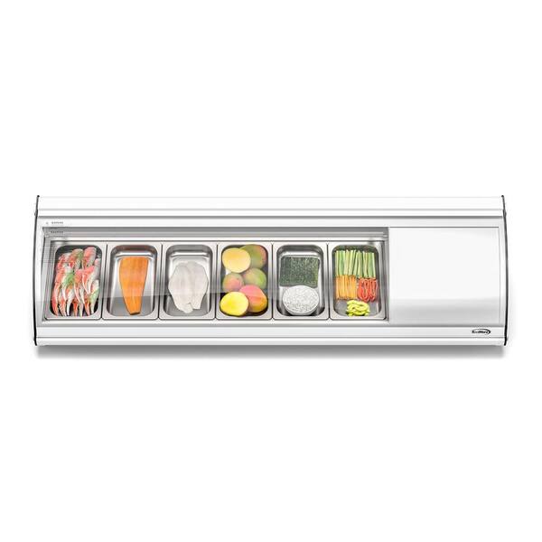 Koolmore 60 In. Countertop 6 Pan Sushi Refrigerator in White KM-SR60-WH ...