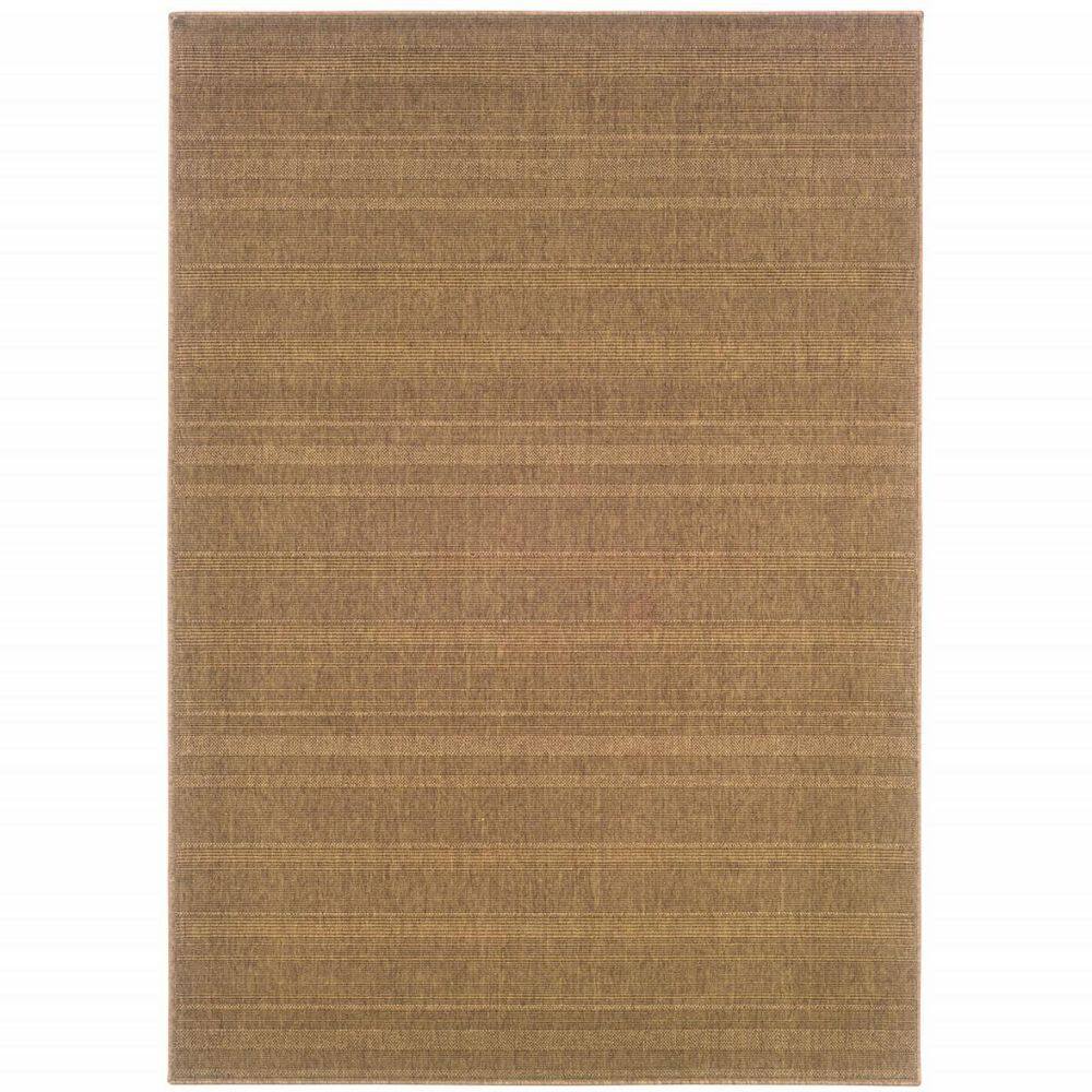 HomeRoots Tan 5 ft. x 8 ft. Loomed Polypropylene Rectangle Indoor ...
