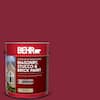 BEHR 1 gal. #M140-7 Dark Crimson Satin Interior/Exterior Masonry ...