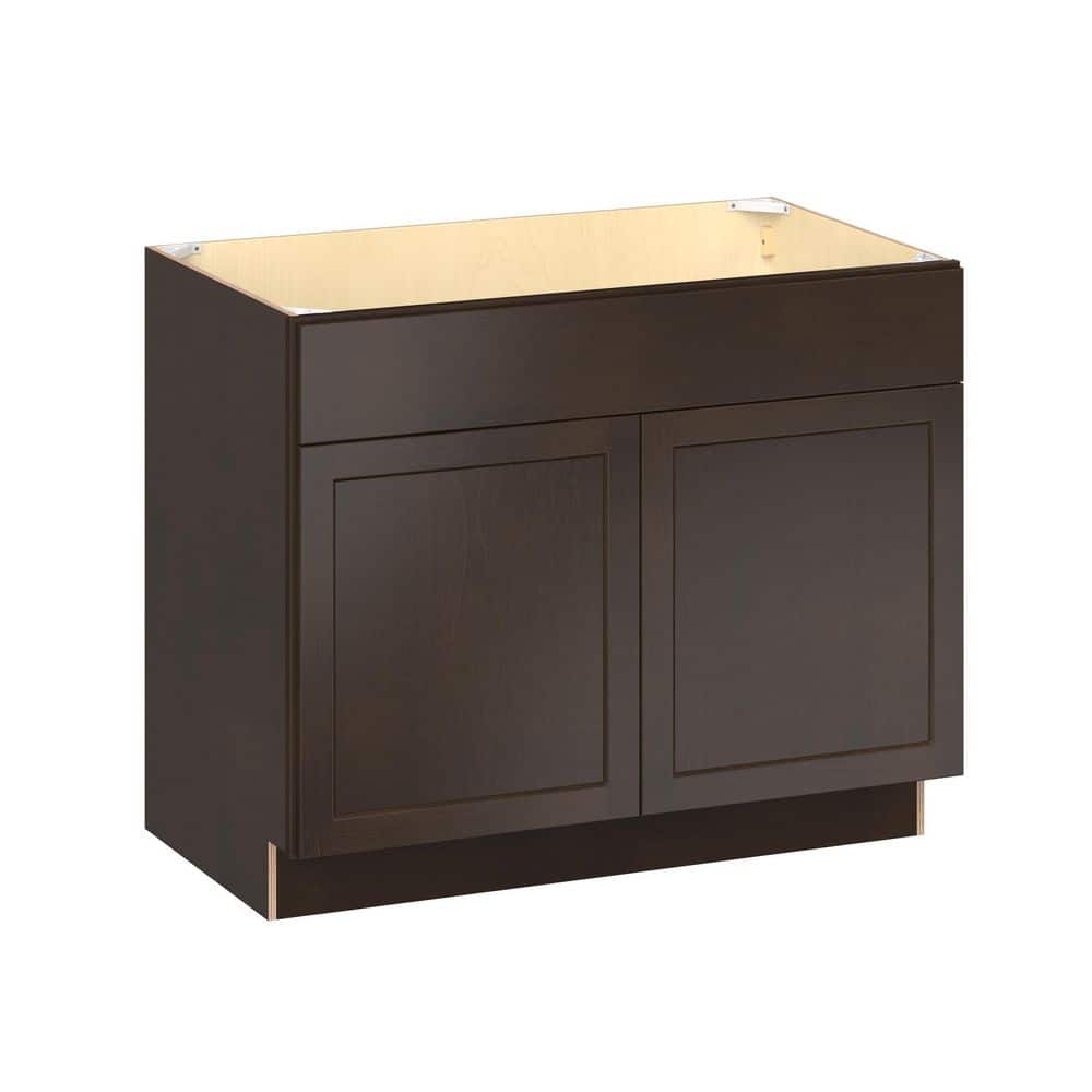 J COLLECTION Emerson Cocoa Base Sink Base with 2-Door Ready to Assemble ...