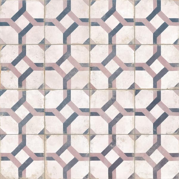 Merola Tile Kings Farfalla Violet 18 in. x 18 in. Ceramic Floor and ...