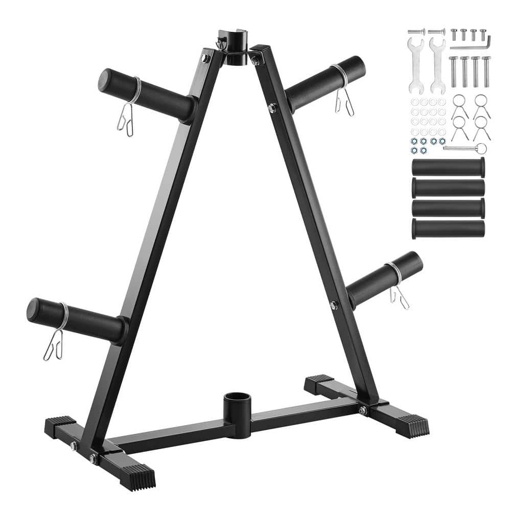 VEVOR Weight Plate Rack, a Frame Weight Plate Tree for 2 in. Weight ...