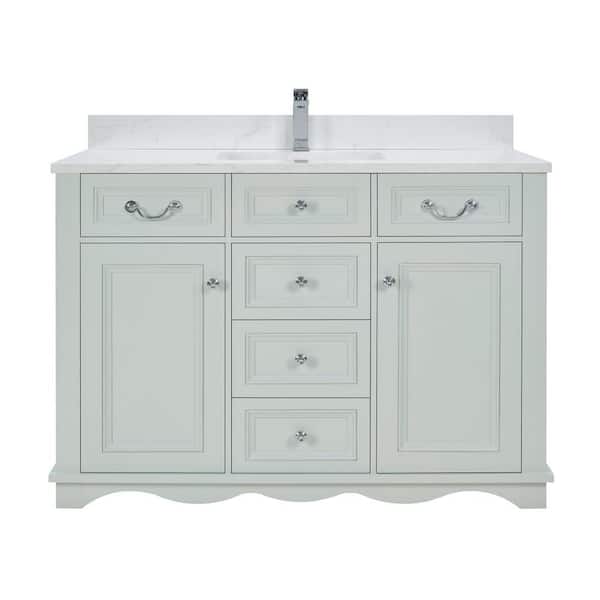 Legion Furniture French Contemporary 48 in. Freestanding Silver Strand ...