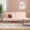 Novogratz Elle Pink Convertible Sofa Bed Futon 2347779N - The Home Depot
