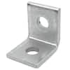 NEWHOUSE ELECTRIC 90 Degree 2 Hole Strut Channel Bracket, Silver (No Magnets) BR902 - The Home Depot