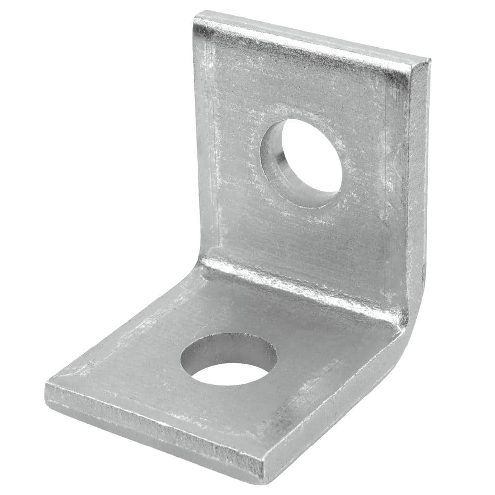 NEWHOUSE ELECTRIC 90 Degree 2 Hole Strut Channel Bracket, Silver (No Magnets) BR902 - The Home Depot