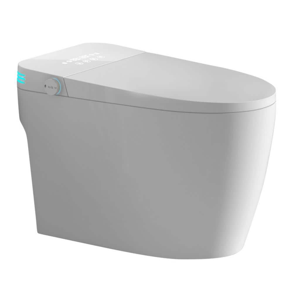 Xspracer Moray Elongated Smart Bidet Toilet 1.28 GPF in White with ...