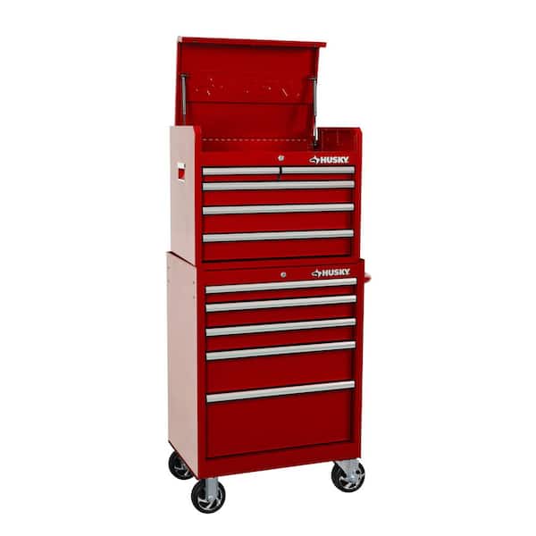 Husky Tool Storage 27 in. W x 18 in. D Standard Duty Red Rolling Tool ...