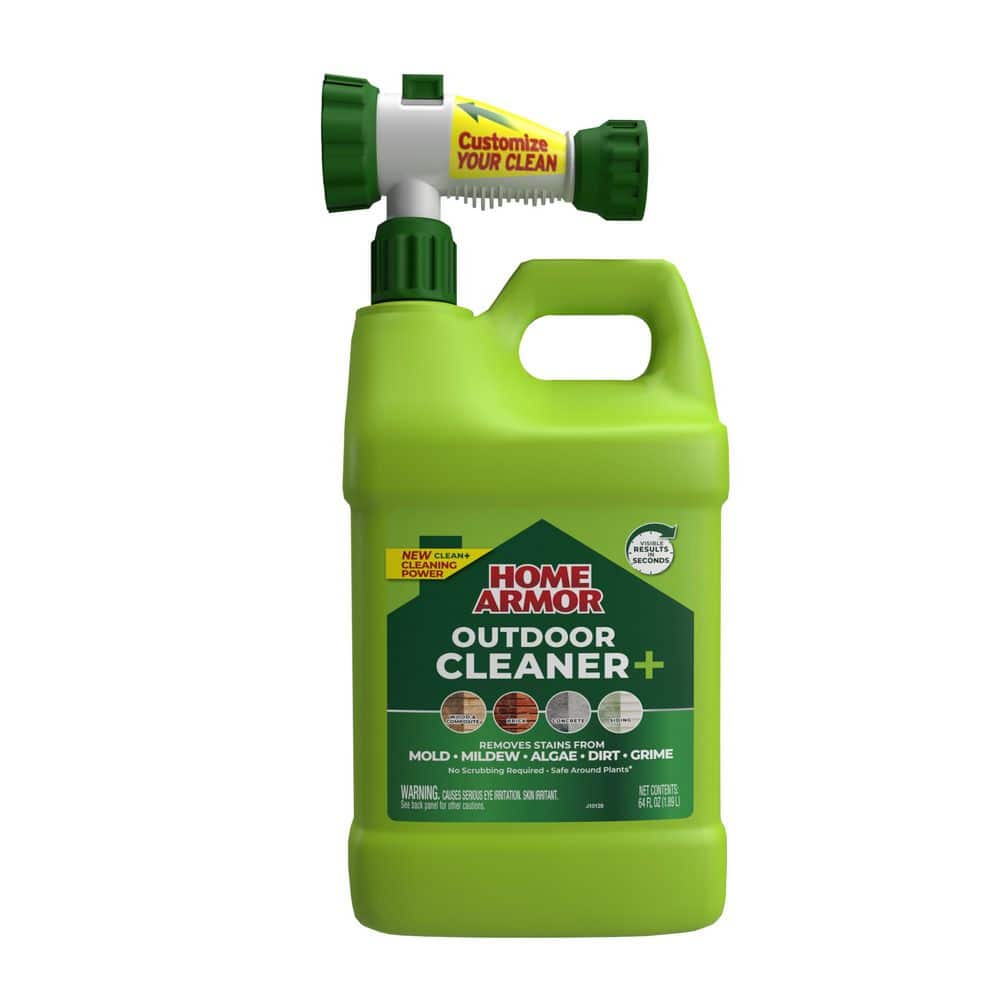 Home Armor 64 oz. Liquid Outdoor Multiple Surface Cleaner Removes Algae ...