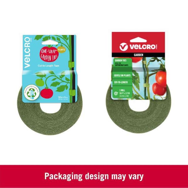 VELCRO 50 ft. x 1/2 in. Garden Ties in Green VEL-30071-USA - The Home Depot