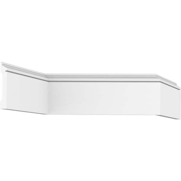 Ekena Millwork 5 in. x 1/2 in. x 96 in. Speed Base Moulding, PVC ...