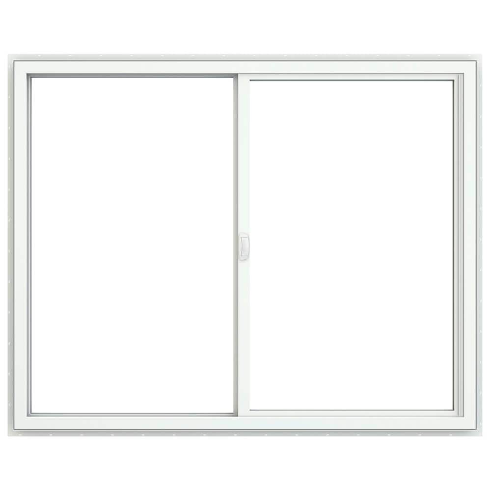 JELD-WEN 60 in. x 48 in. V-4500 Series White Left-Handed Low-E Triple ...