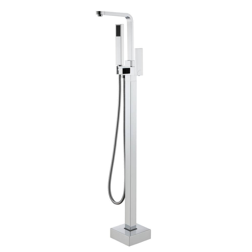 CASAINC 1-Handle Freestanding Clawfoot Tub Faucet with Hand Shower in ...