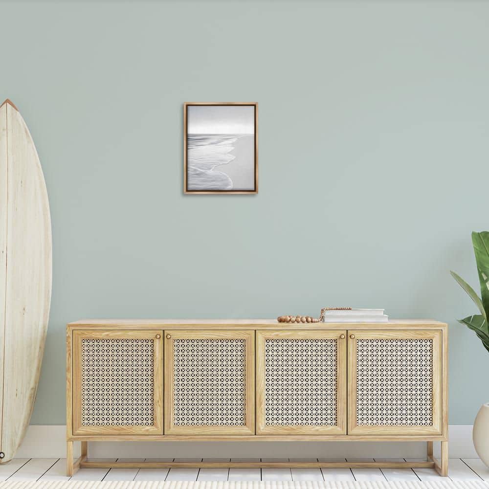 Stupell Industries Foamy Beach Coast by Maggie Olsen Brown Floater ...