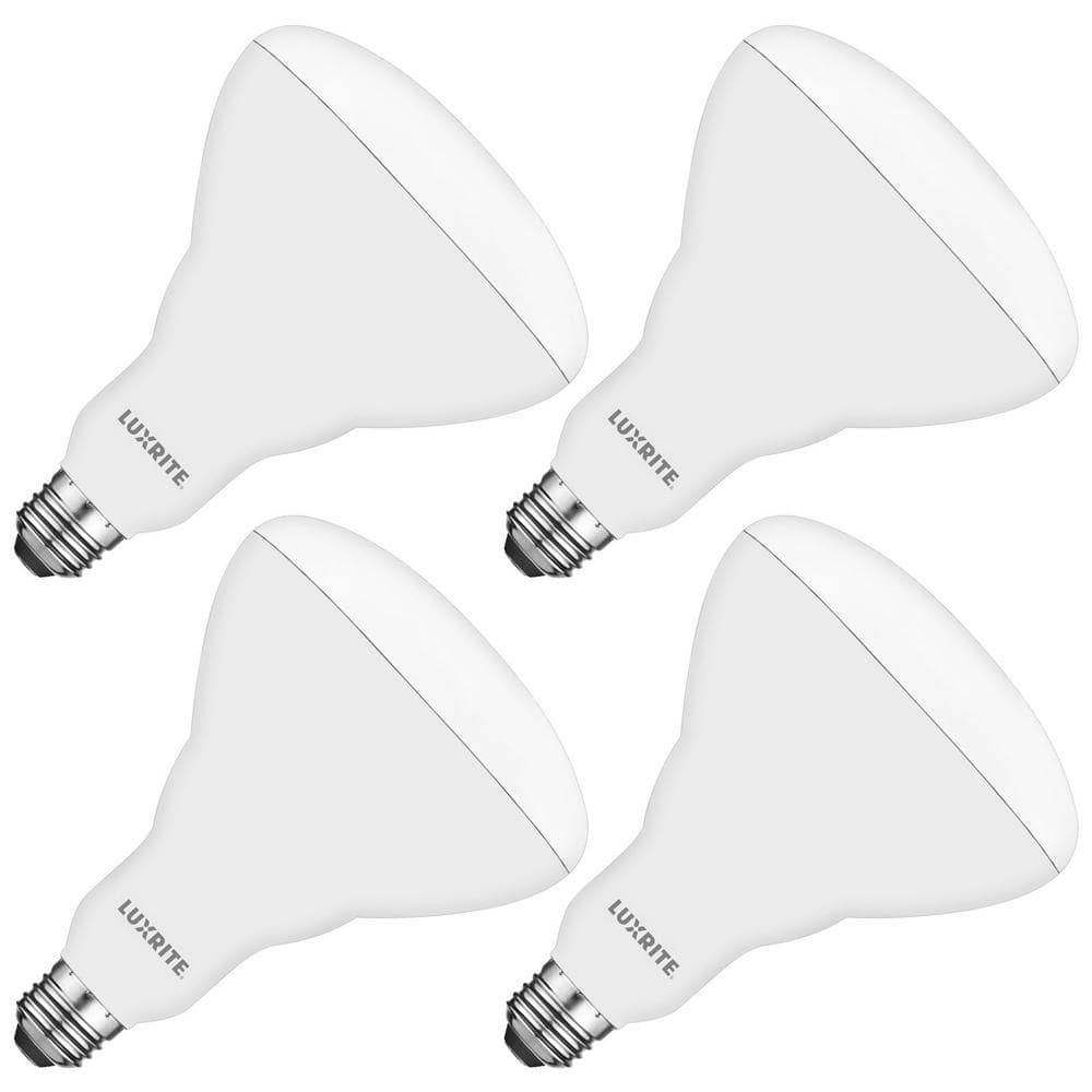 LUXRITE 85-Watt Equivalent BR40 LED Light Bulb 3000K Soft White 1100 ...