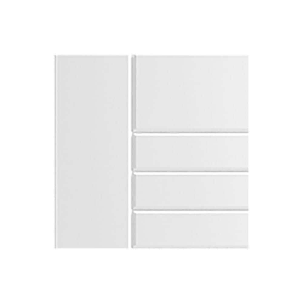 WeatherStrong Tampa 7.25 in. W x 0.625 in. D x 7.25 in. H White Cabinet ...