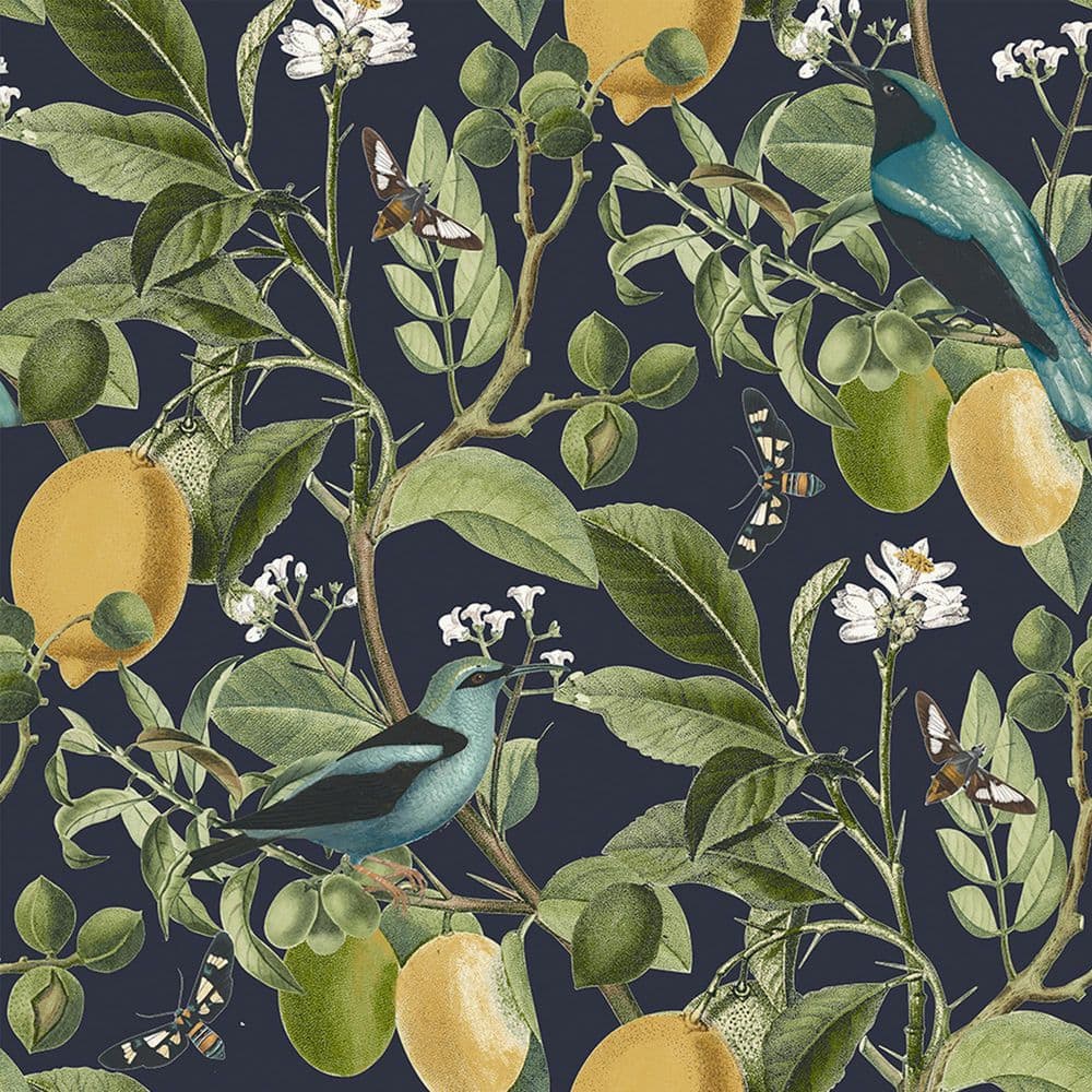 Fruit Tree Spring Midnight Wallpaper 128836 - The Home Depot