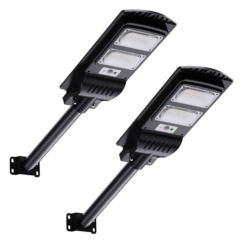 YANSUN 200-Watt Equivalent Black 4000 Lumens Motion Sensor Dusk to Dawn ...