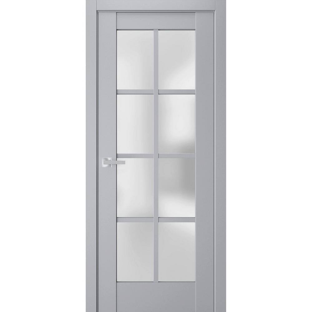 Sartodoors 7412 30 in. x 84 in. Right-Hand/Inswing Solid Frosted Glass ...