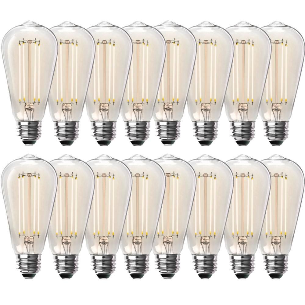 Feit Electric 100-Watt Equivalent ST19 Dimmable Straight Filament Clear ...