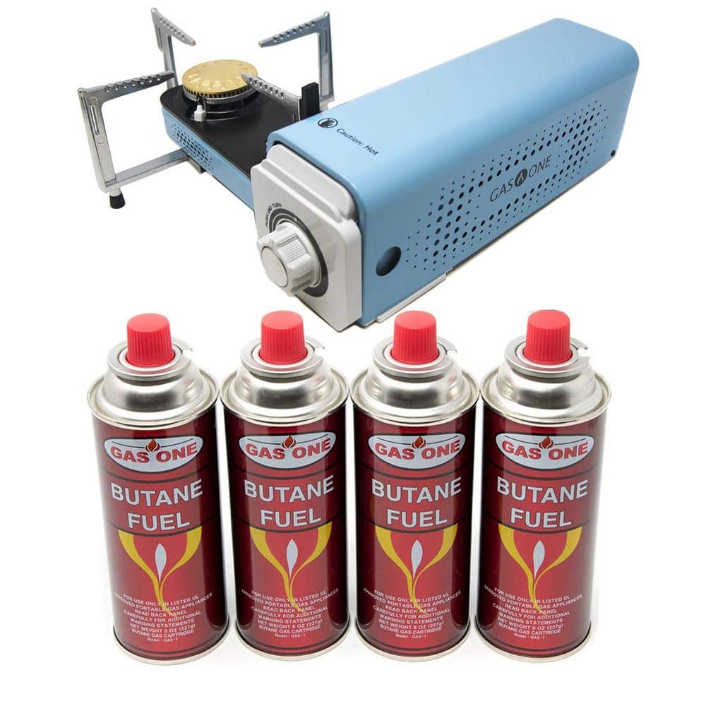 GASONE Spyder Compact Butane Portable Stove (4-Piece Bundle) GS8300SB ...
