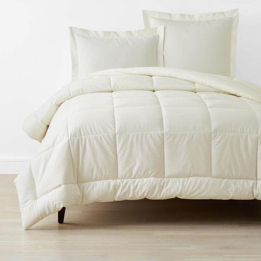 The Company Store Company Cotton Cream Twin/Twin XL Cotton Percale ...